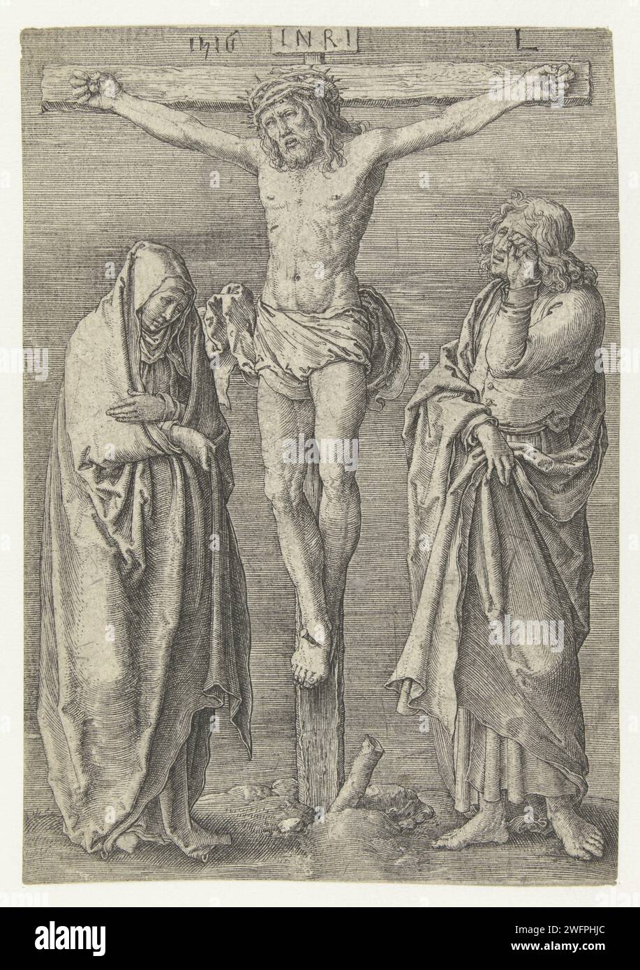 Christ on the Cross, Lucas van Leyden, 1516 print Crucified Christ, on ...