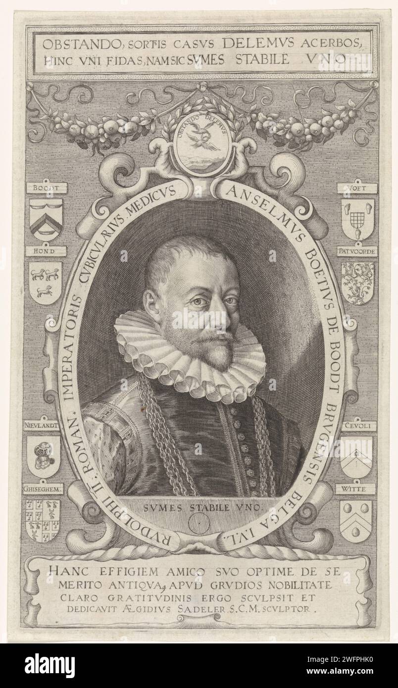 Portret Van Anselm Boëtius de Boodt, Giles Sadeler (2), 1597 - 1629 ...