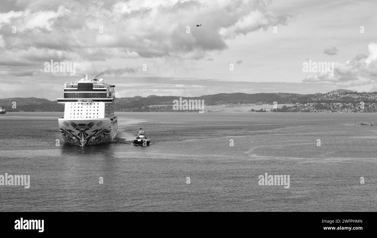 Victoria, Canada - June 28, 2019: pacific ocean ships cruise liner ...