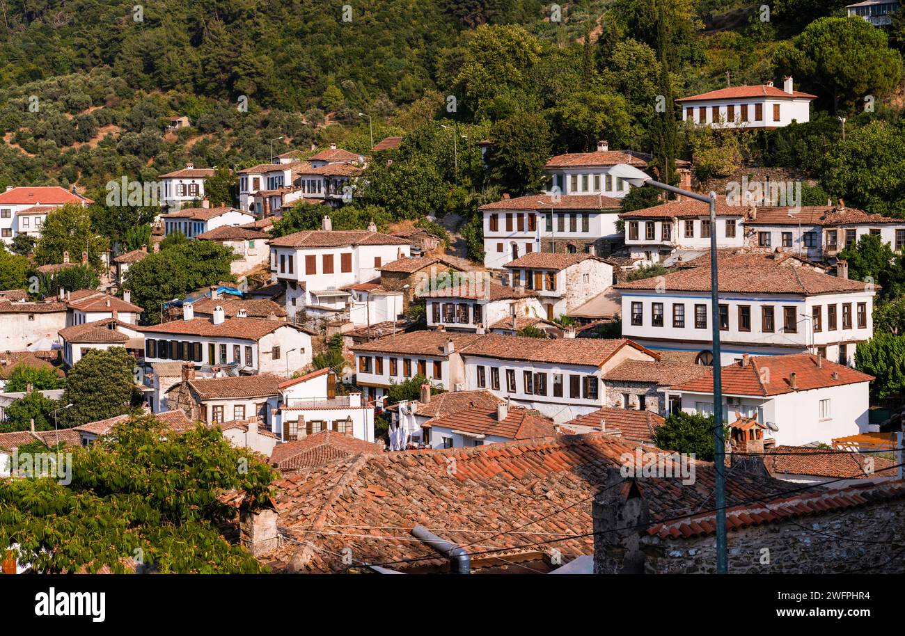 Traditional village houses of Sirince Village, Izmir, Turkey Stock ...