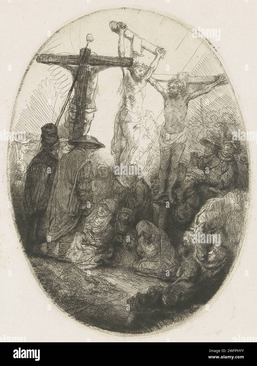 Crucifixion of jesus christ two thieves hi-res stock photography and ...
