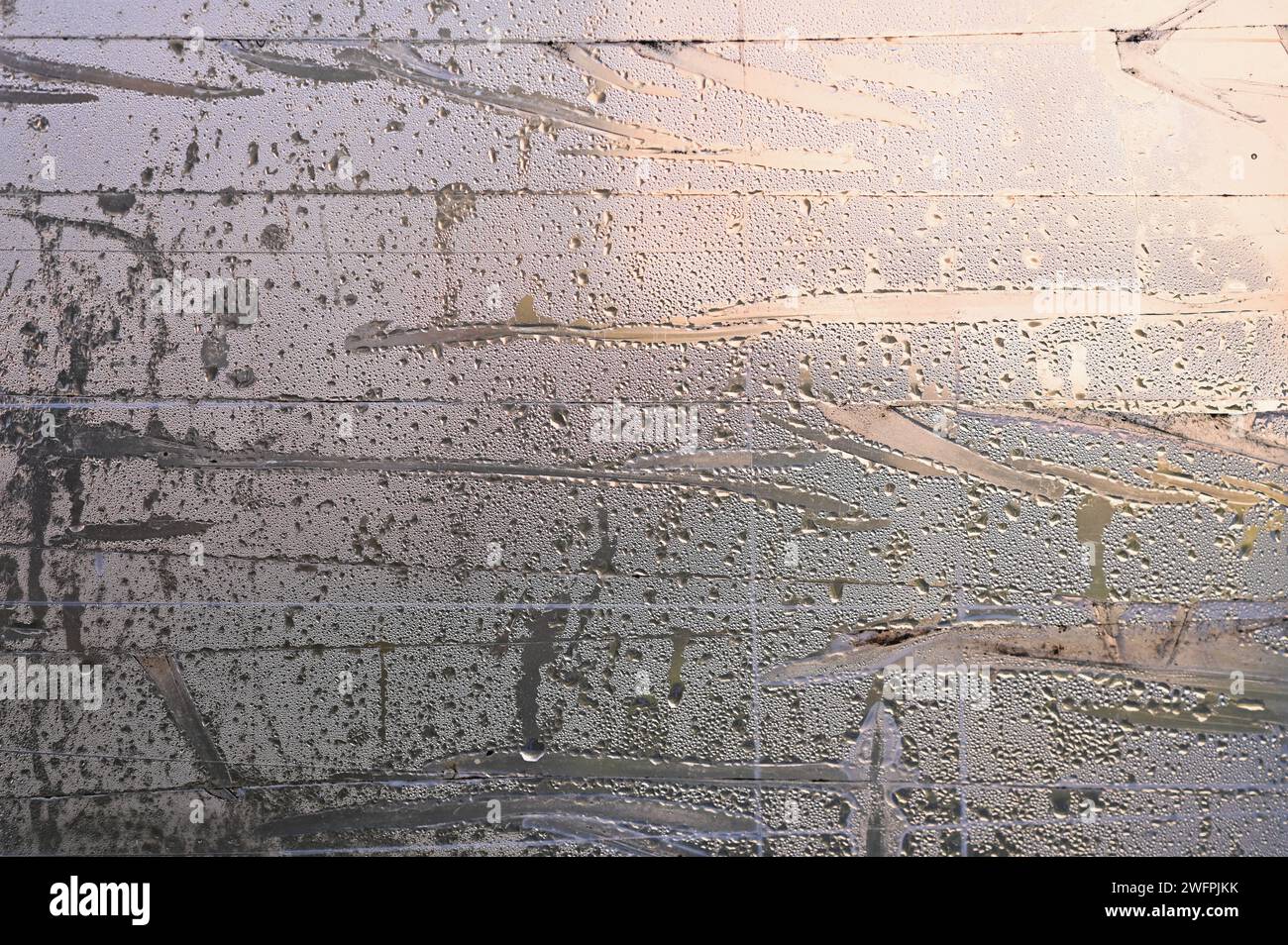 the fogged wet glass is wrapped with adhesive tape Stock Photo - Alamy