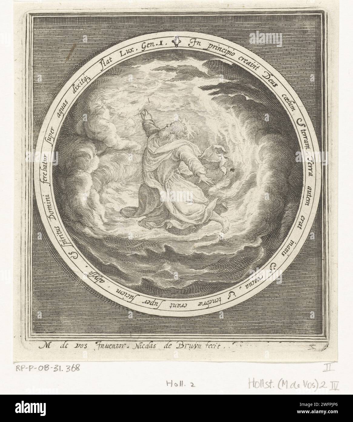 First day of creation: God creates heaven and earth, Nicolaes de Bruyn ...