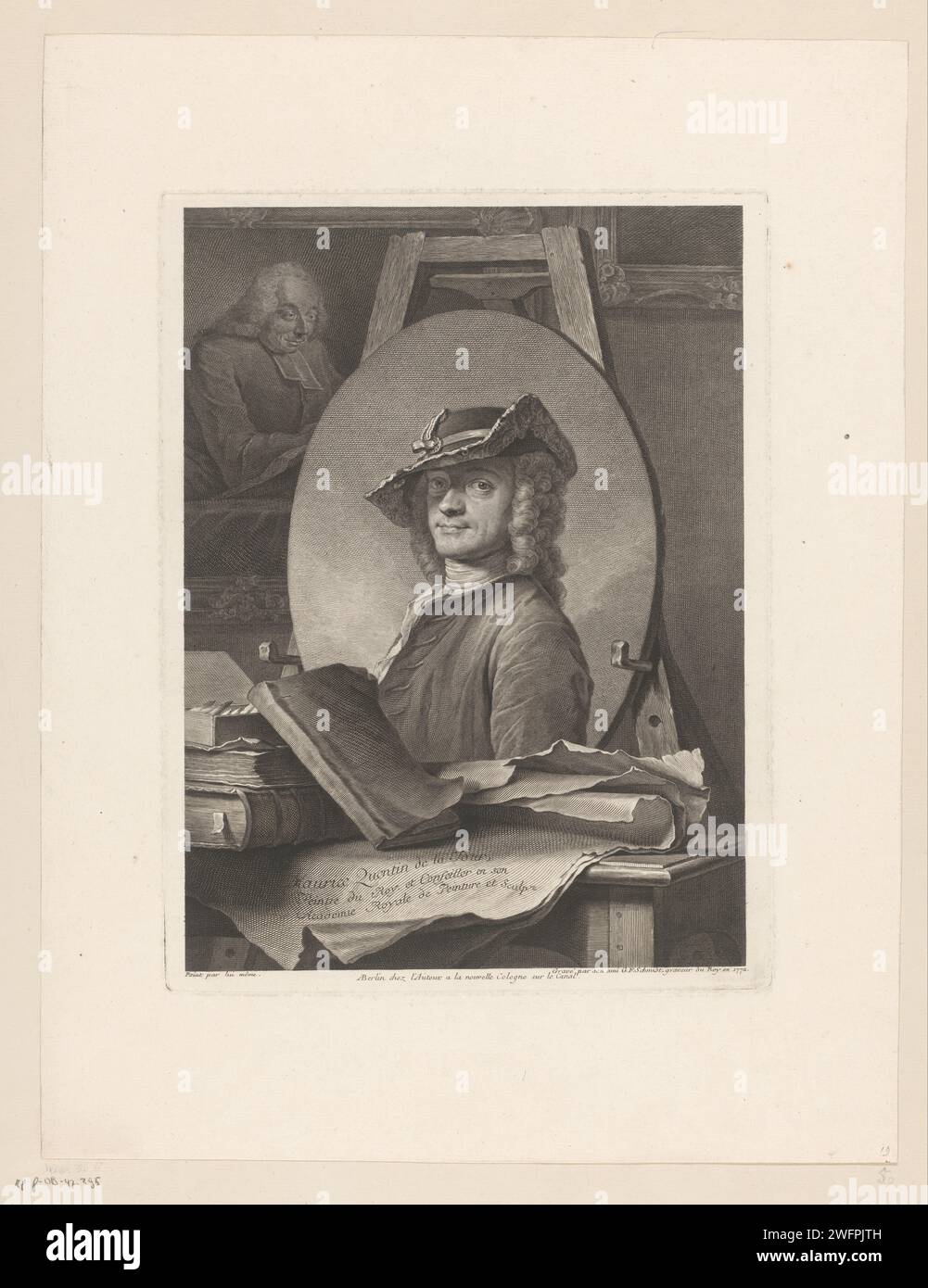 Portret van Maurice Quentin de la Tour, Georg Friedrich Schmidt, after ...