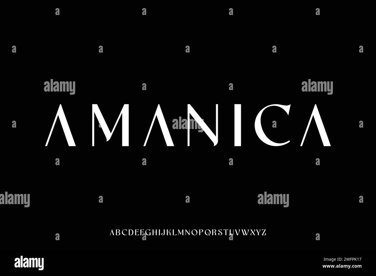 Luxury minimalist alphabet display font vector. Elegant typeface Stock ...