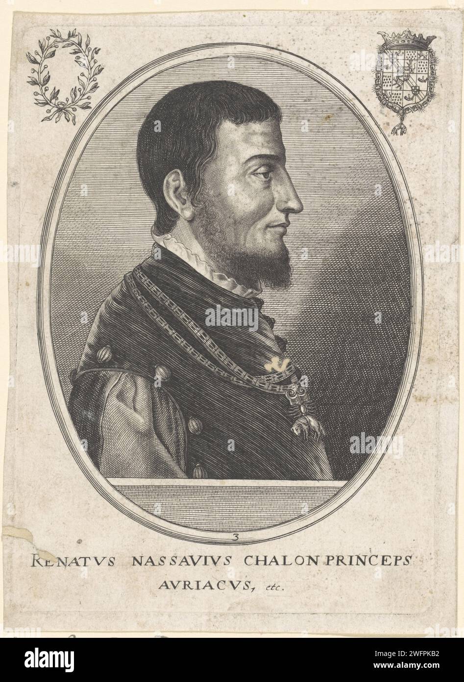 Portrait of René van Châlon, Prince of Orange, 1610 - 1668 print ...