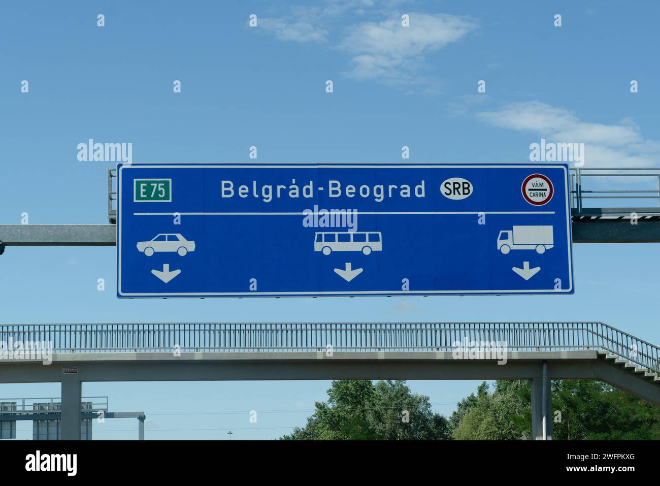 Belgrade roadsign hi-res stock photography and images - Alamy