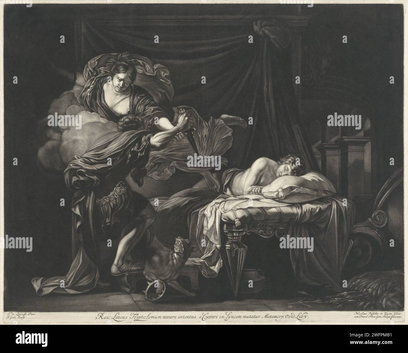 Ceres turns Lyncus into a Lynx, Jacob Gole, after Gerard de Lairesse ...