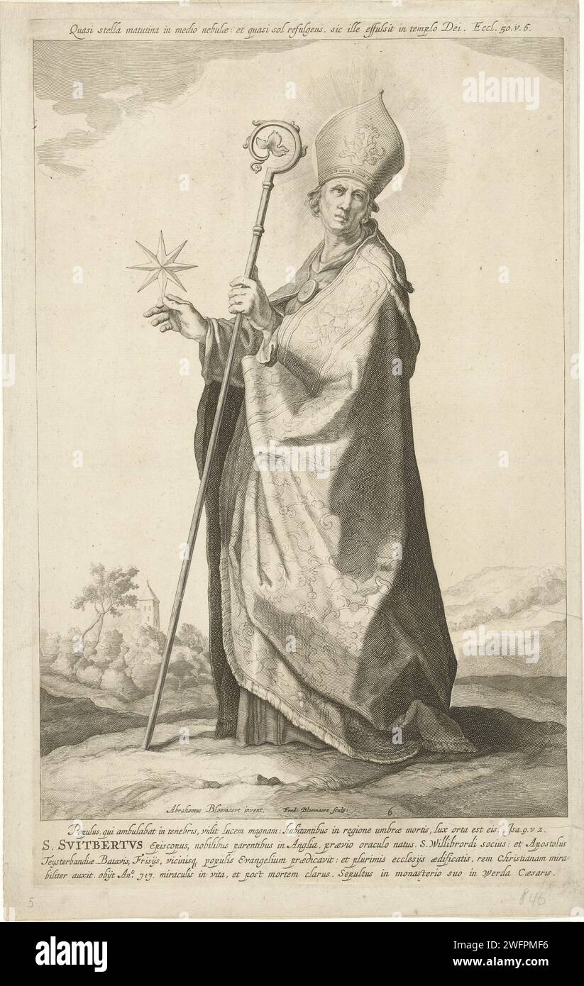 Saint Swietbertus van Teisterbant, After 1635 - Before 1650 print Saint ...