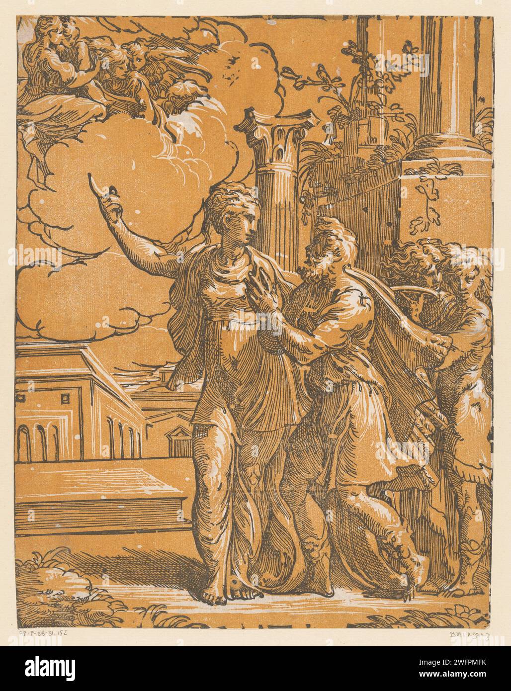 Keizer Augustus en de Tiburtijnse Sibille, Antonio da Trento, After ...