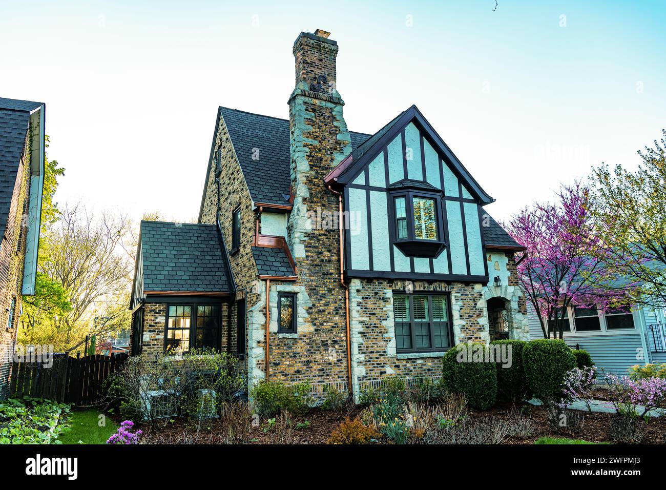 residential building suburban house architecture in neighborhood of ...