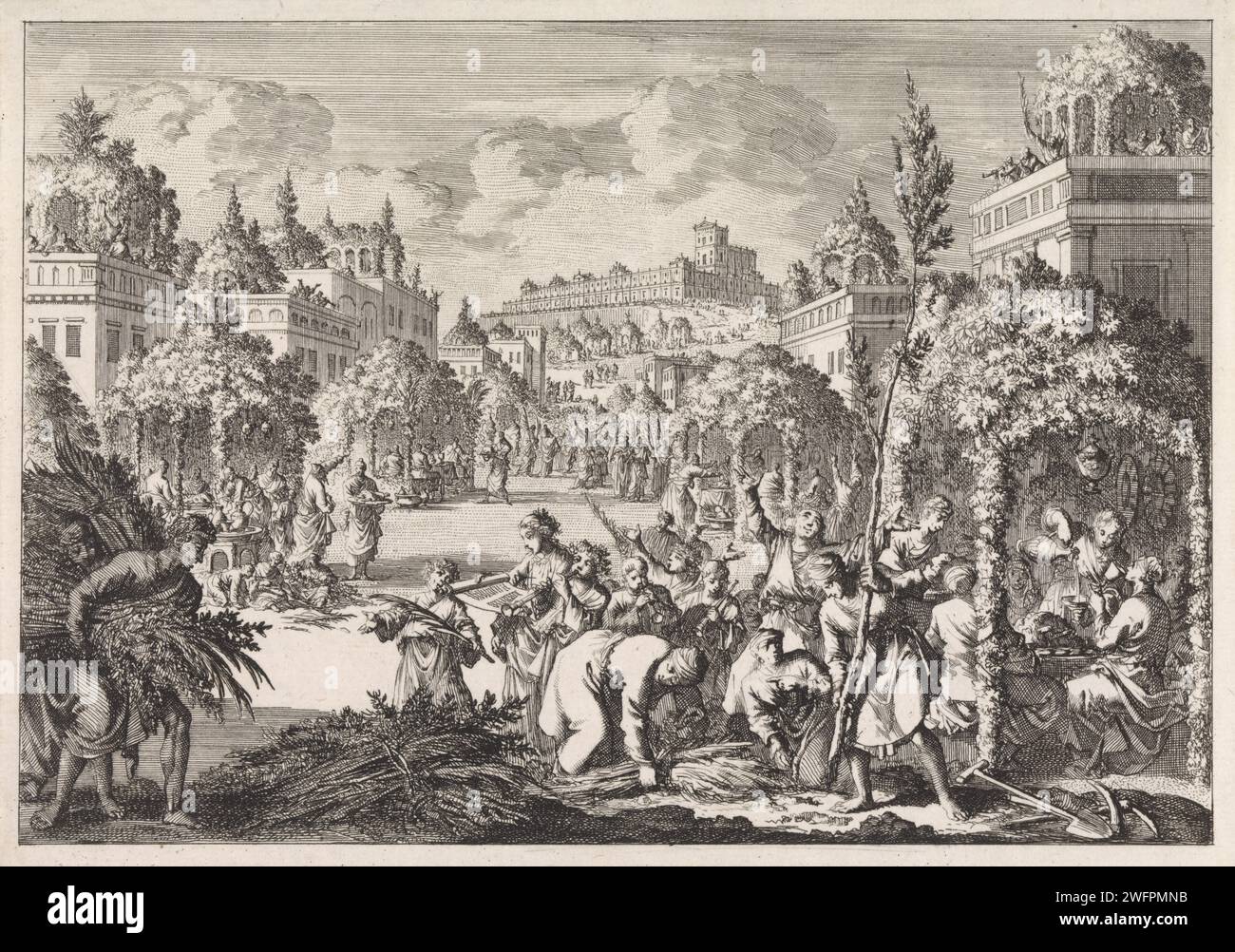 Feast of Tabernacles, Jan Luyken, 1700 print The Jewish people ...