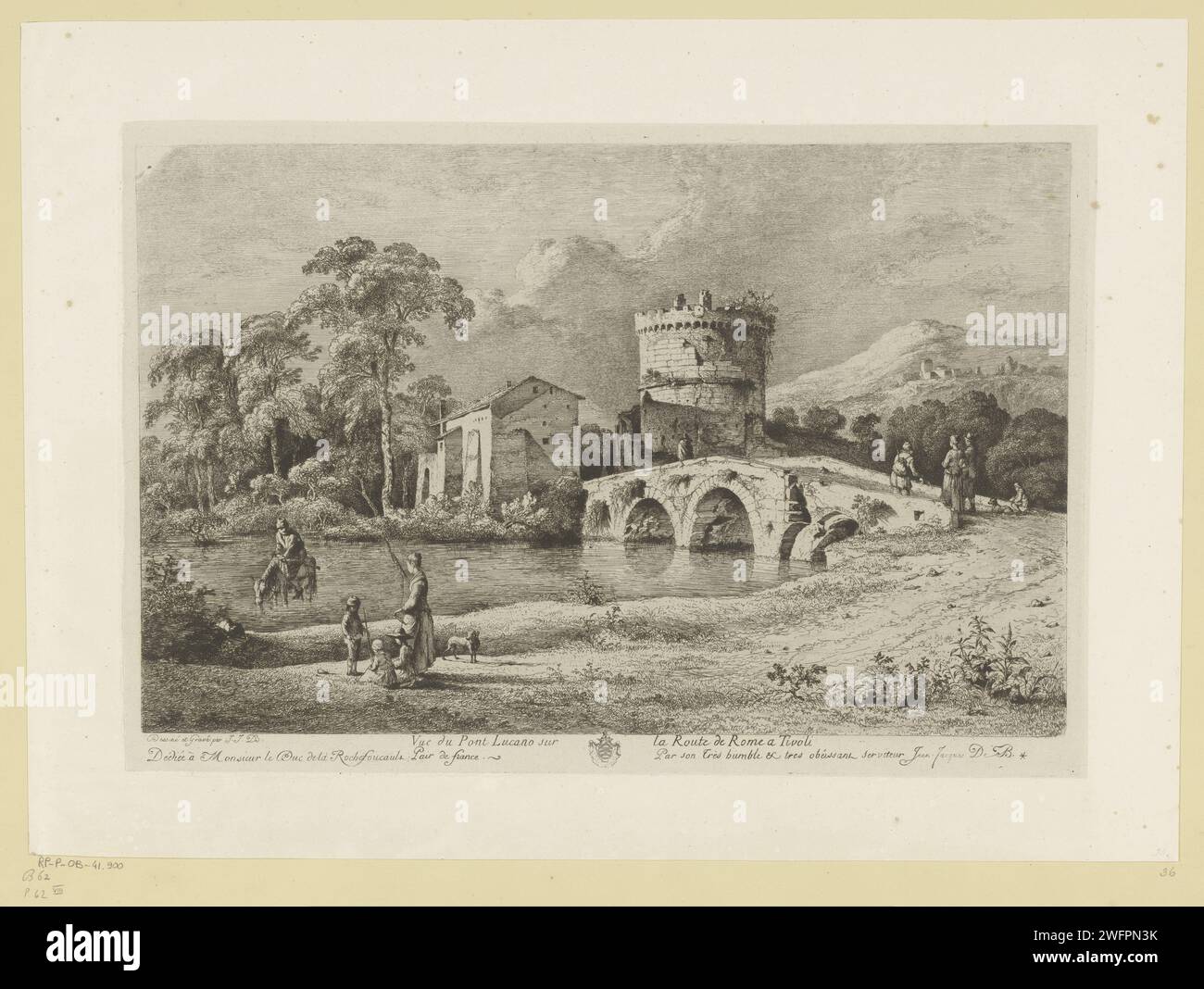 View of the Ponte Lucano, Jean Jacques de Boissieu, 1772 print France ...