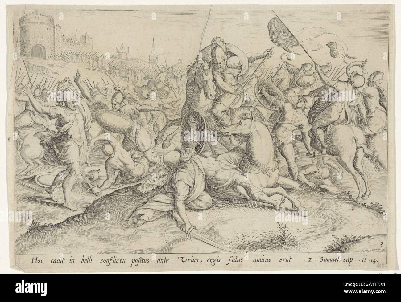 Death of Uria, Johann Sadeler (I) (attributed to), after Marten van ...