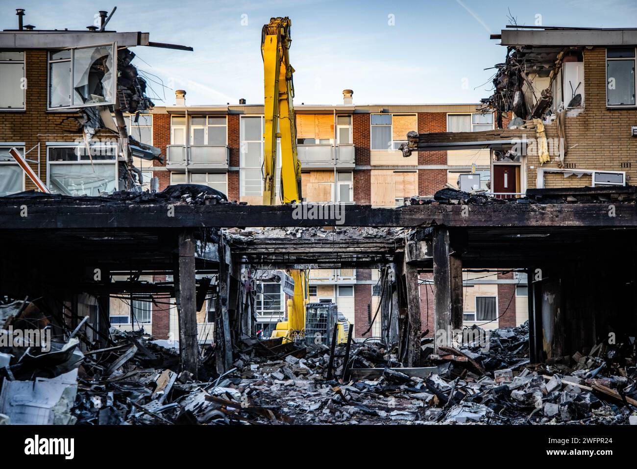 ROTTERDAM - Work is underway at the site where an explosion took place ...