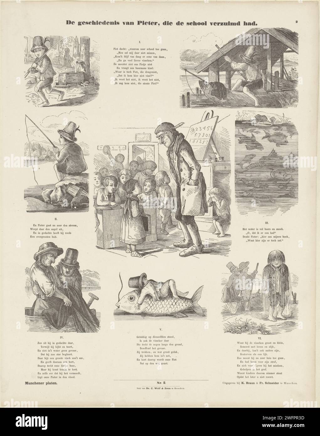 The history of Pieter, who had failed the school, Franz Graf von Pocci, 1843 - c. 1920 print ...