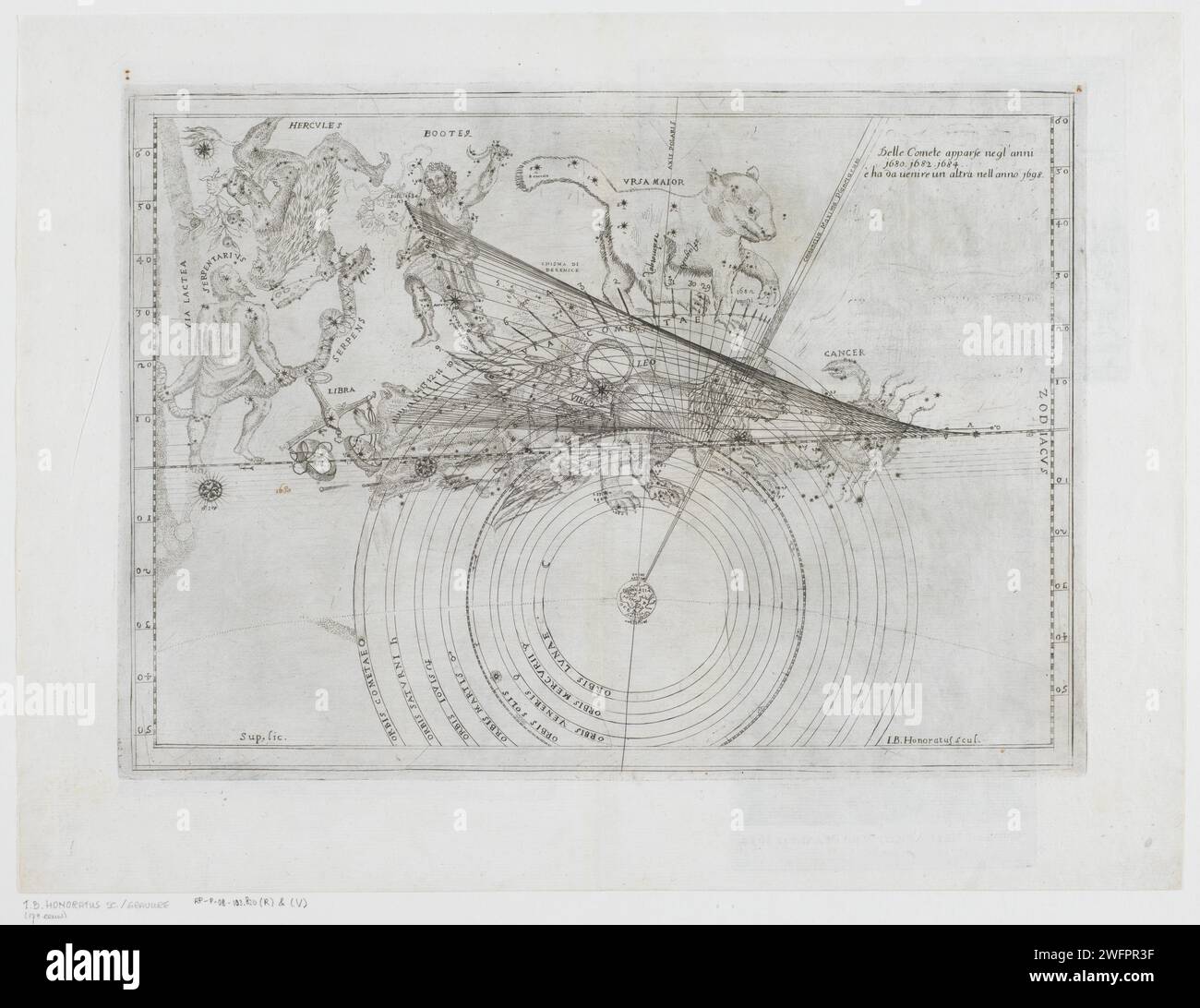 Card card with the northern constellations and the jobs of different ...