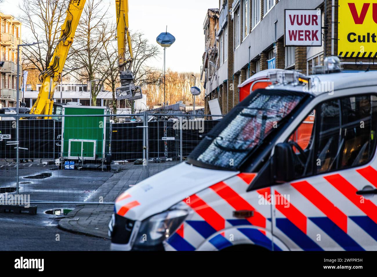ROTTERDAM - Work is underway at the site where an explosion took place ...