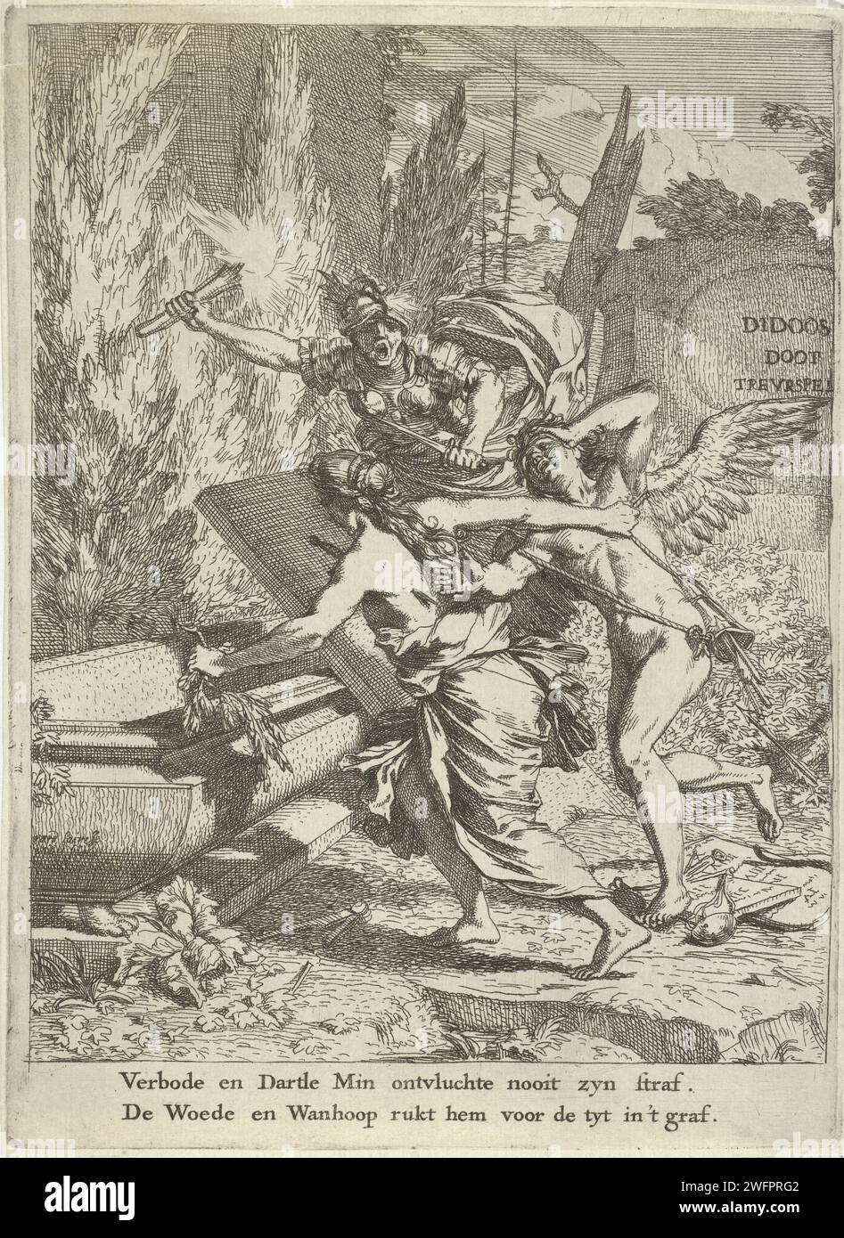 Anger and despair head towards the grave, Gerard de Lairesse, 1668 ...