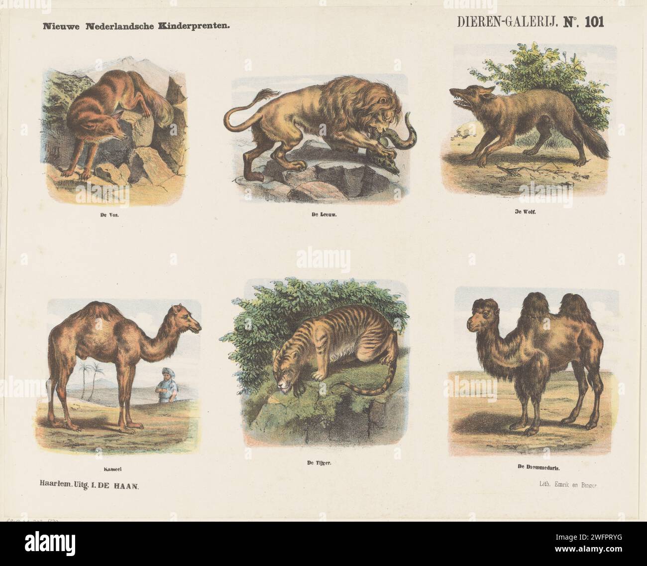 Animal Gallery, 1875 - 1903 print Leaf with 6 performances of animals ...