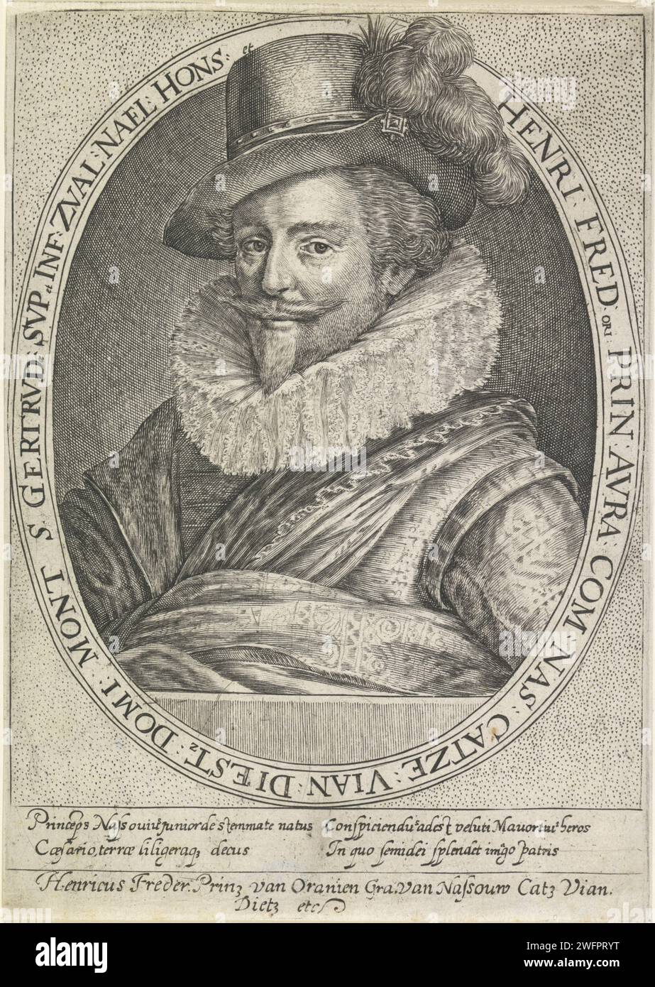 Portrait of Frederik Hendrik, Prince of Orange, Crispijn van de Passe ...