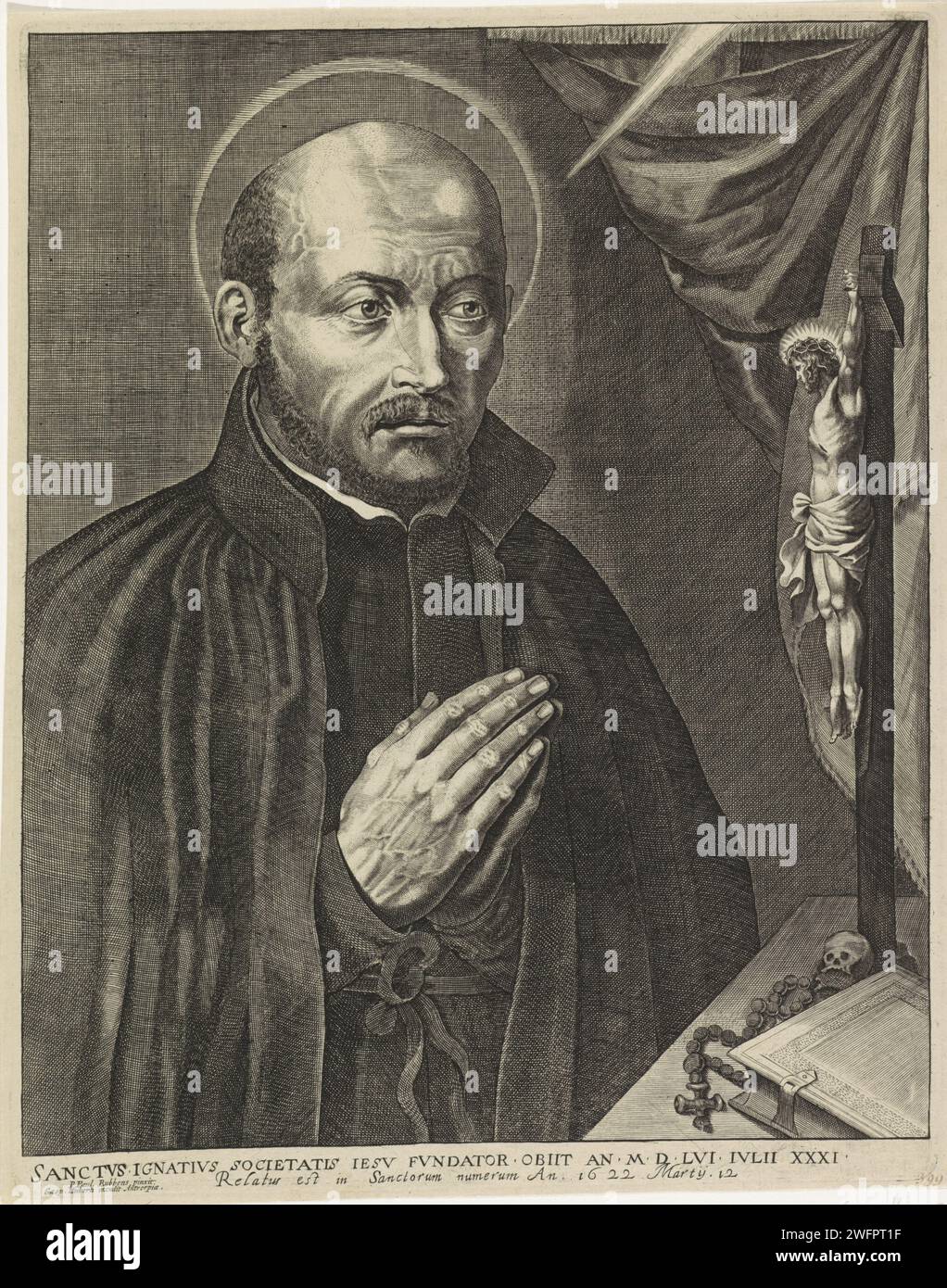 H. Ignatius van Loyola, anonymous, after Lucas Vorsterman (I), after Peter Paul Rubens, 1661 ...