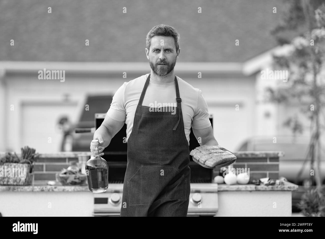 Delicious grille Black and White Stock Photos & Images - Alamy