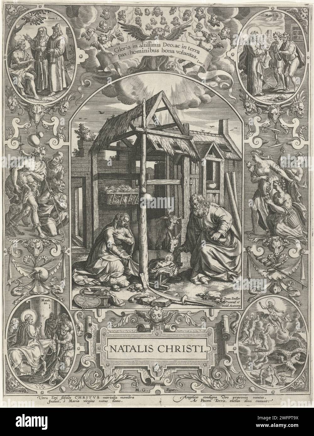 Birth of Christ: Christmas, Johann Sadeler (I), After Marcus Gheeraerts (I), 1560 - 1600 print ...