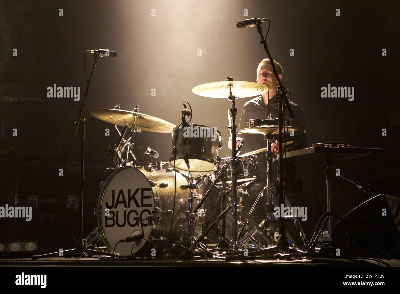 Jake Bugg's drummer Jack Atherton playing live at the Manchester (O2 ...