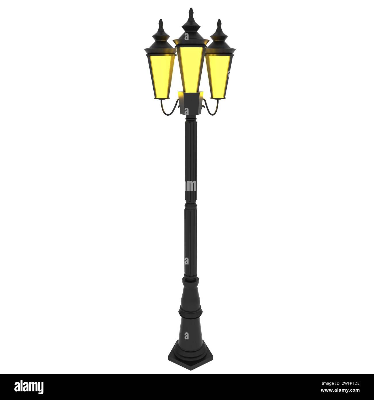 Street Lamp isolated on white background. High quality 3d illustration ...