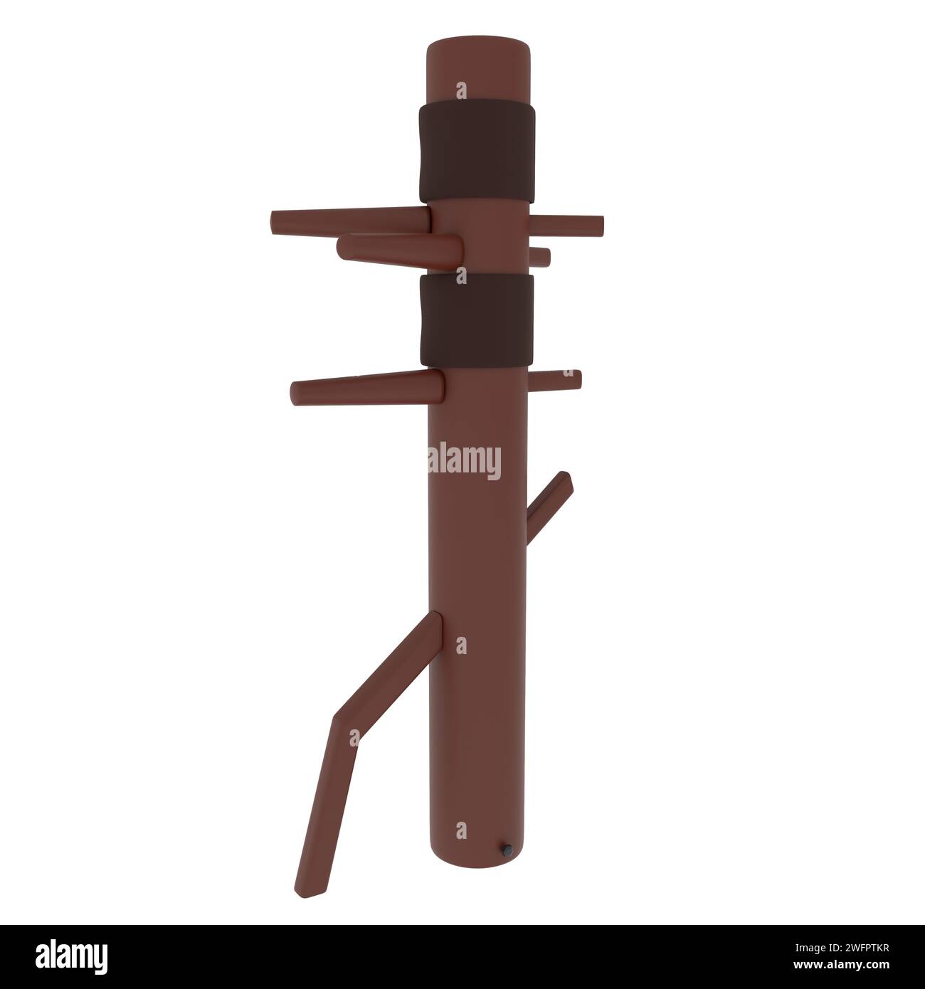 Wing Chun Dummy isolated on white background. High quality 3d ...