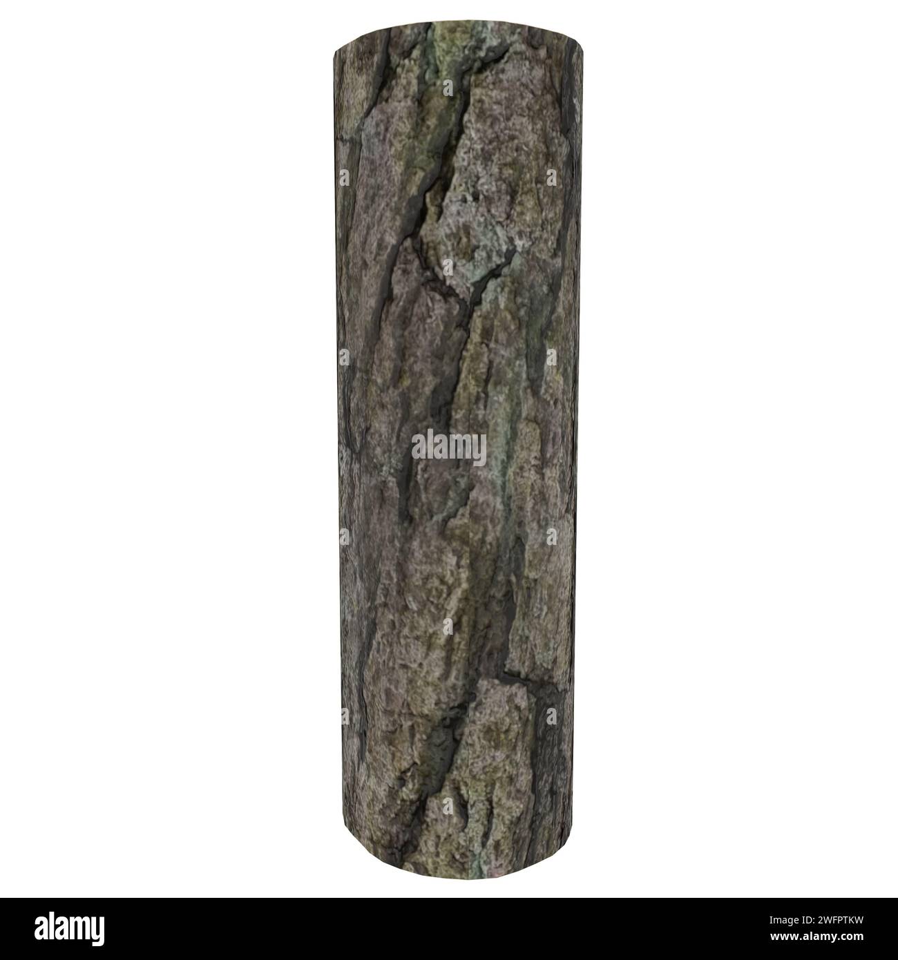 Wood Log isolated on white background. High quality 3d illustration ...