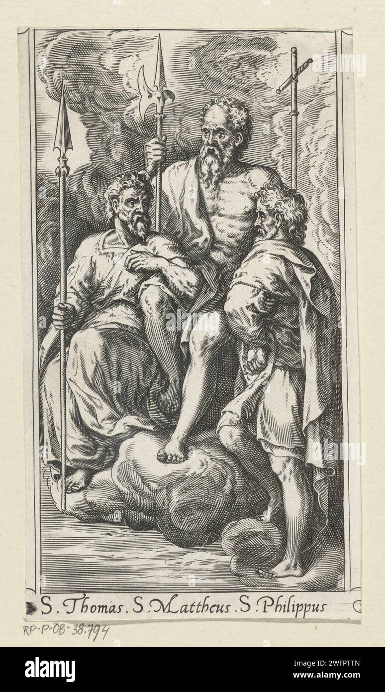 Three Saints Tomas, Matthew and Filippus, Anonymous, After Chrispijn ...