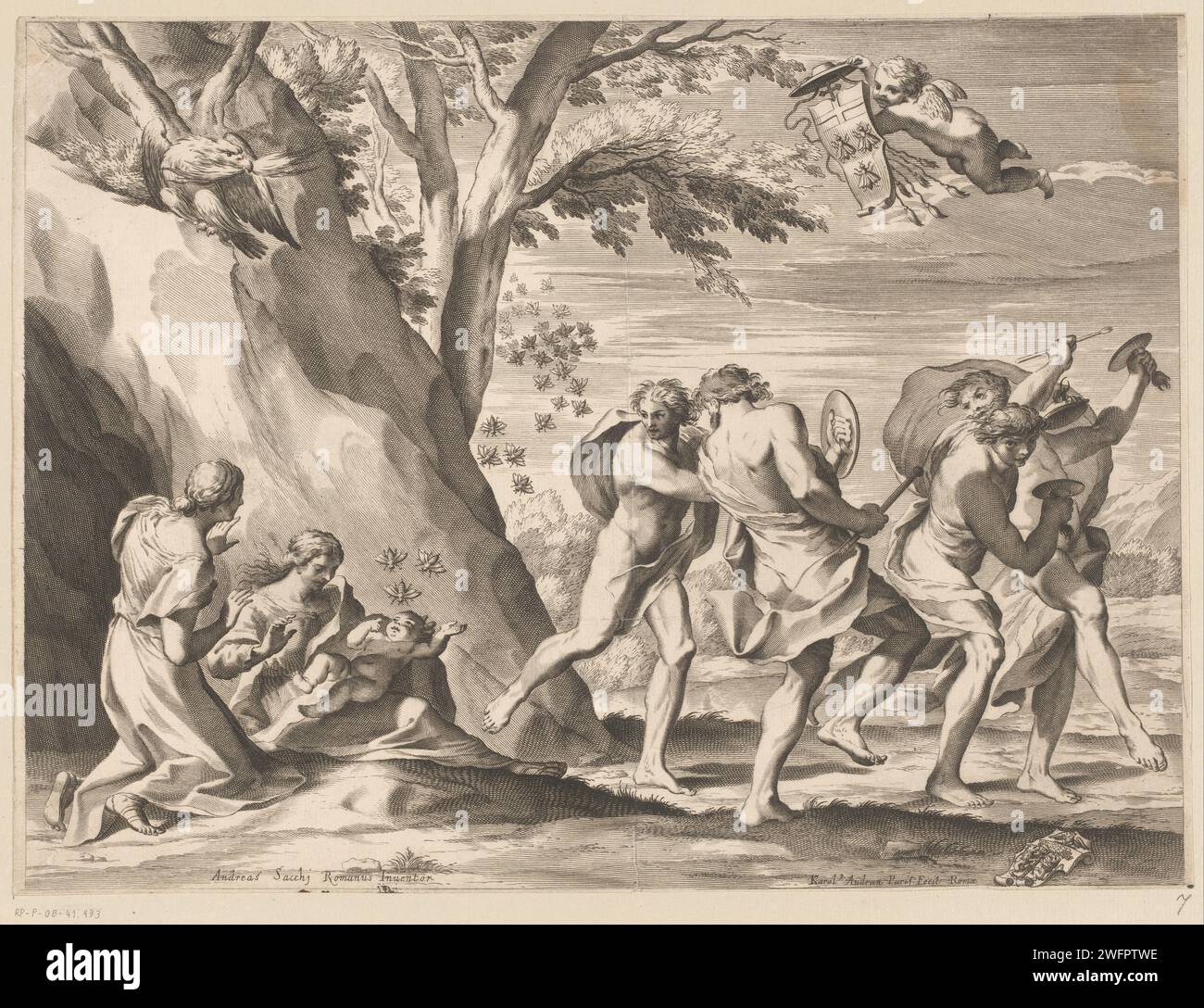 Education of Jupiter with the coat of arms of the Barberini Family ...