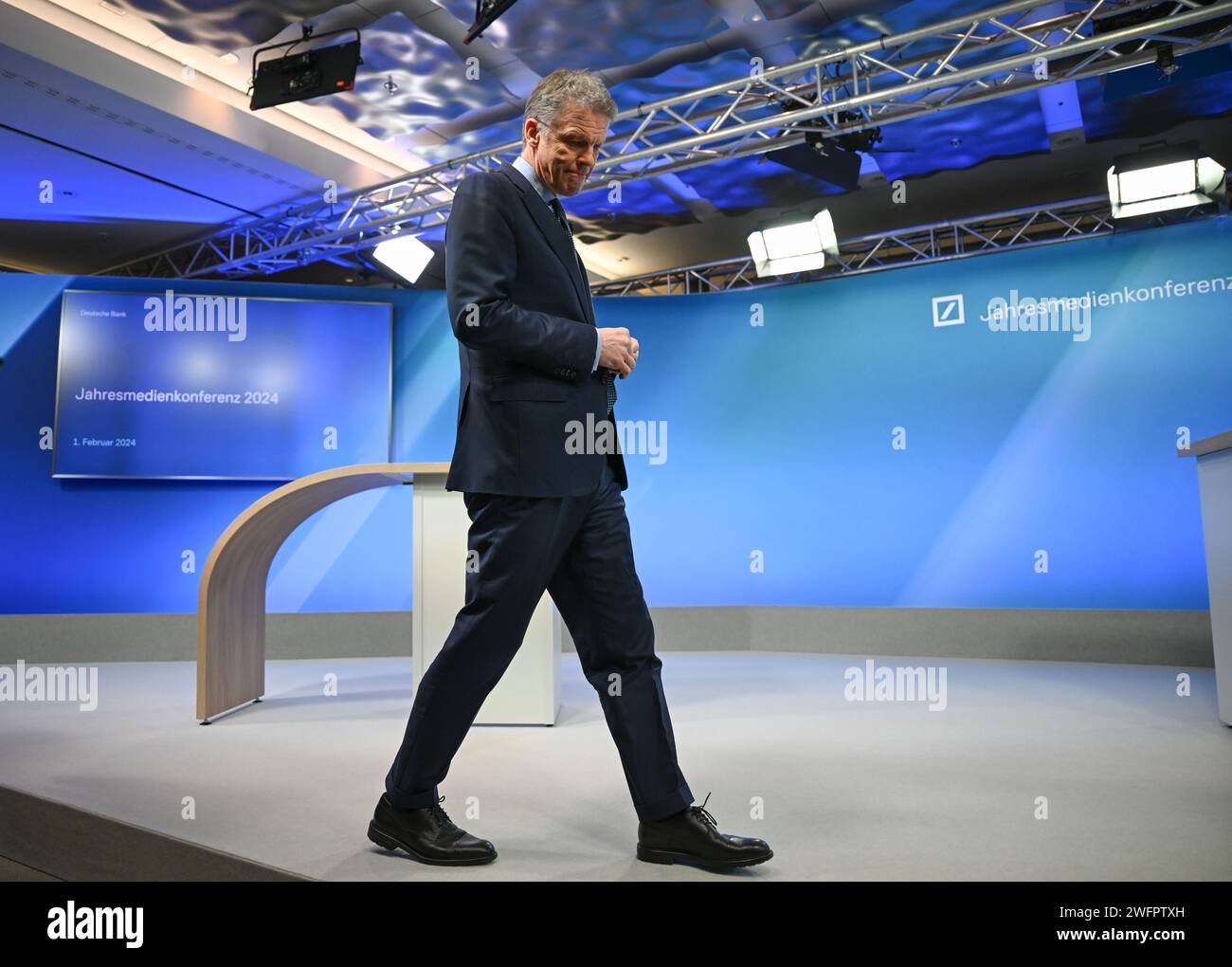 01 February 2024, Hesse, Frankfurt/Main: Christian Sewing, CEO of ...