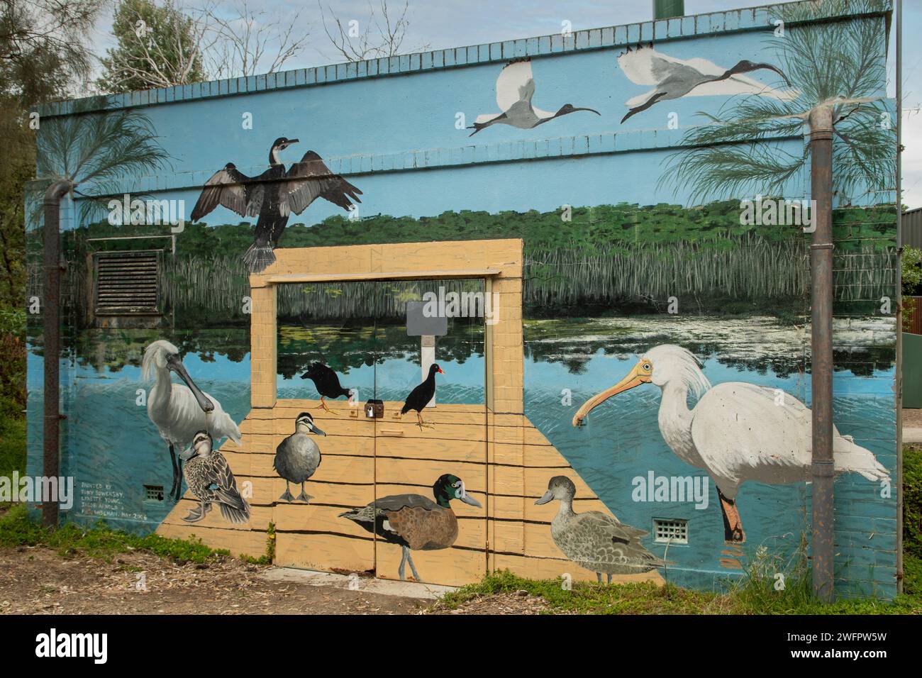 Native Birds Street Art, Mount Martha, Victoria, Australia Stock Photo ...