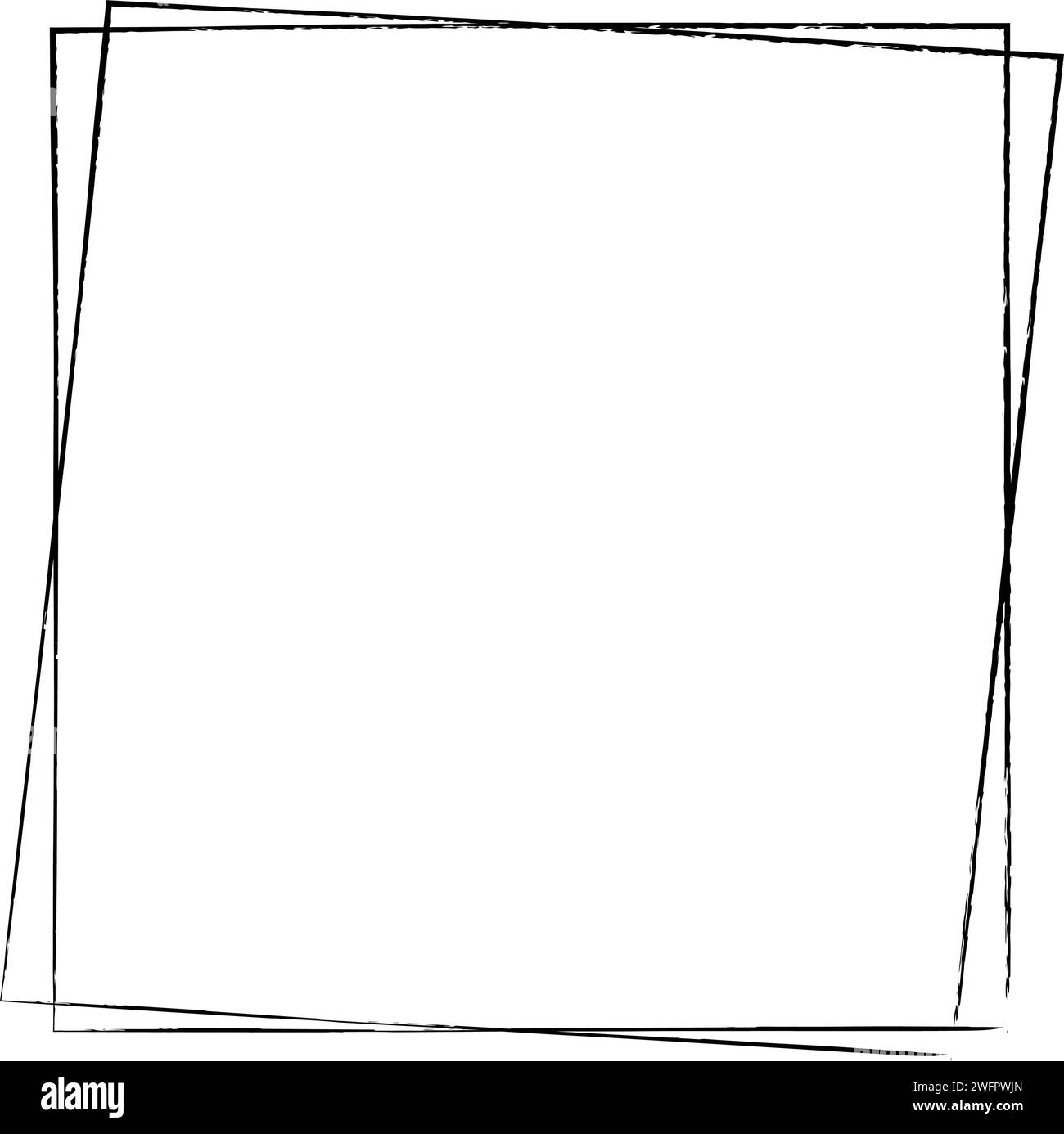 Frame border, square grunge shape icon, vertical rectangle decorative ...