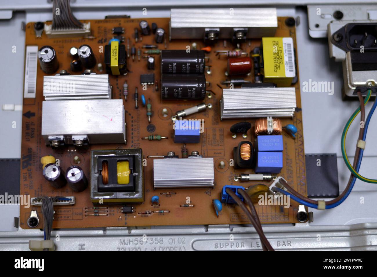 Cairo, Egypt, September 26 2023: interior of LCD TV Television main ...