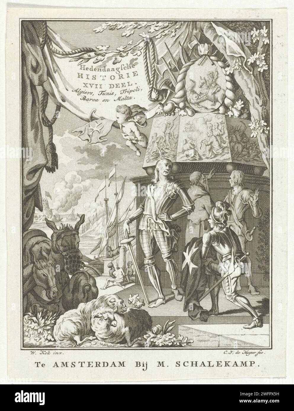 Allegory on North Africa and Malta, Carel Jacob de Huyser, After Willem ...