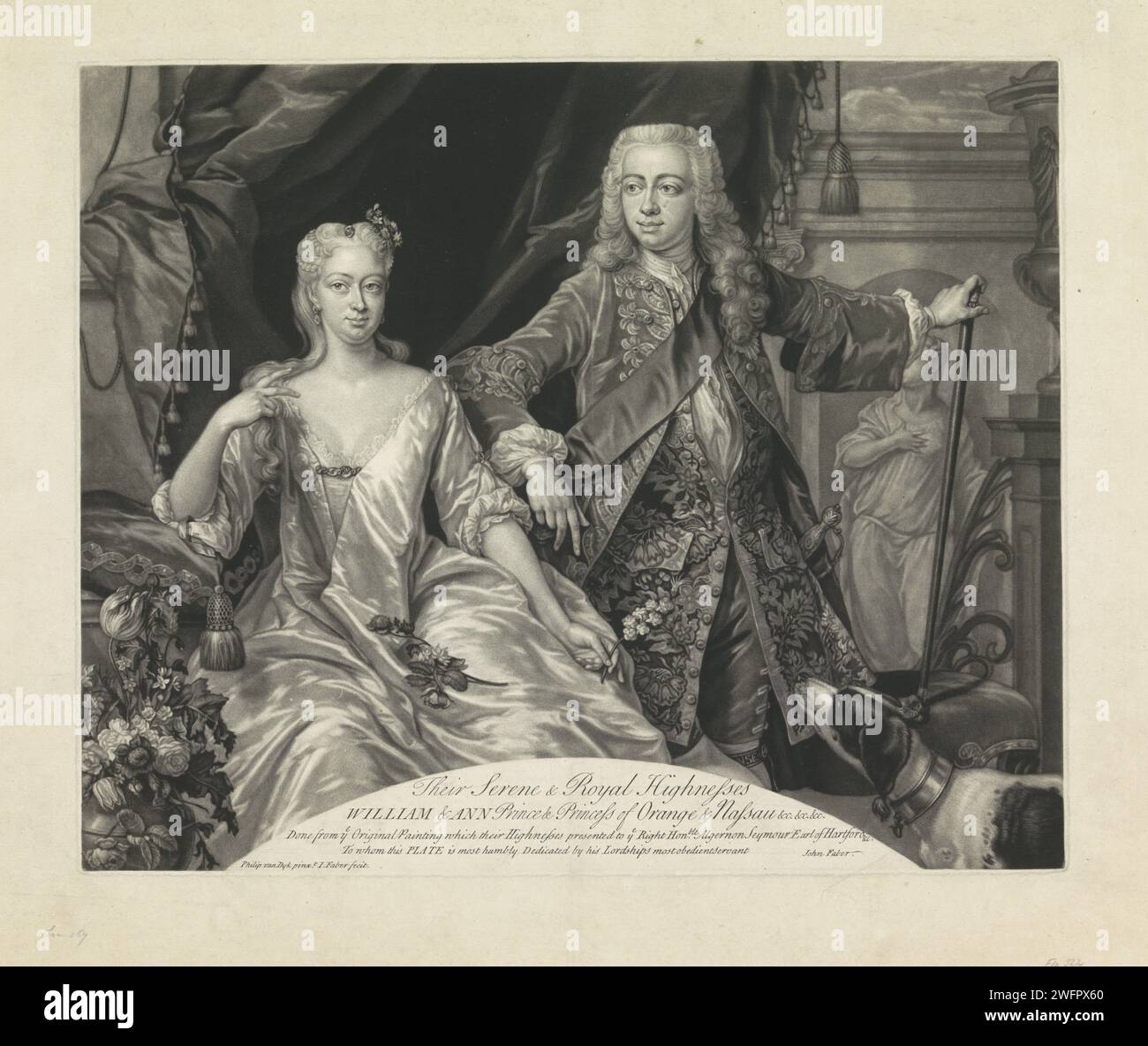 Portrait of William IV, Prince of Oranje -Nassau, and Anna van Hannover ...
