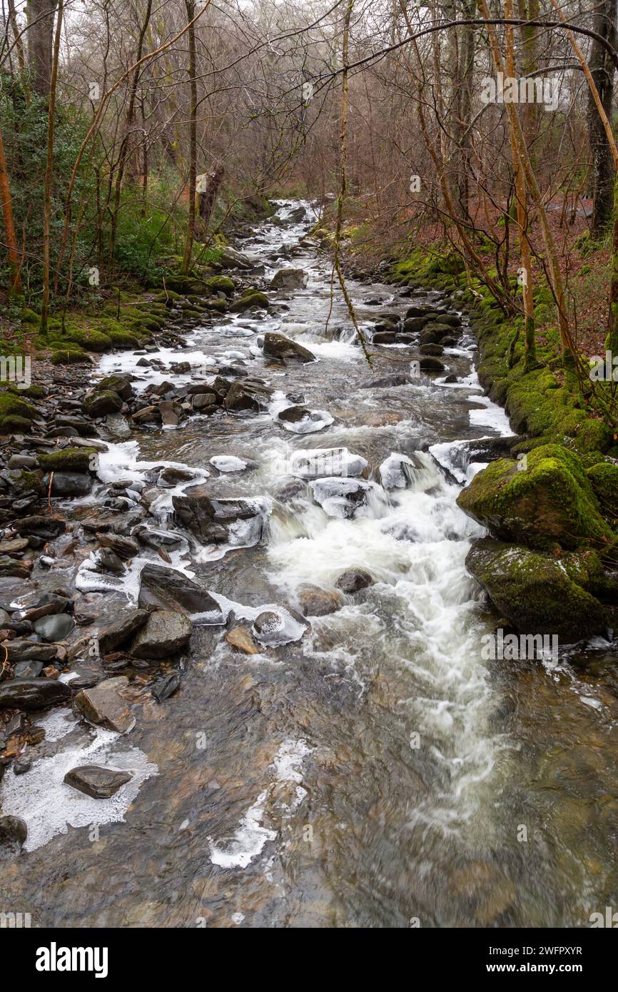 A walk up the Moness burn on a frosty winters day, The Birks of ...
