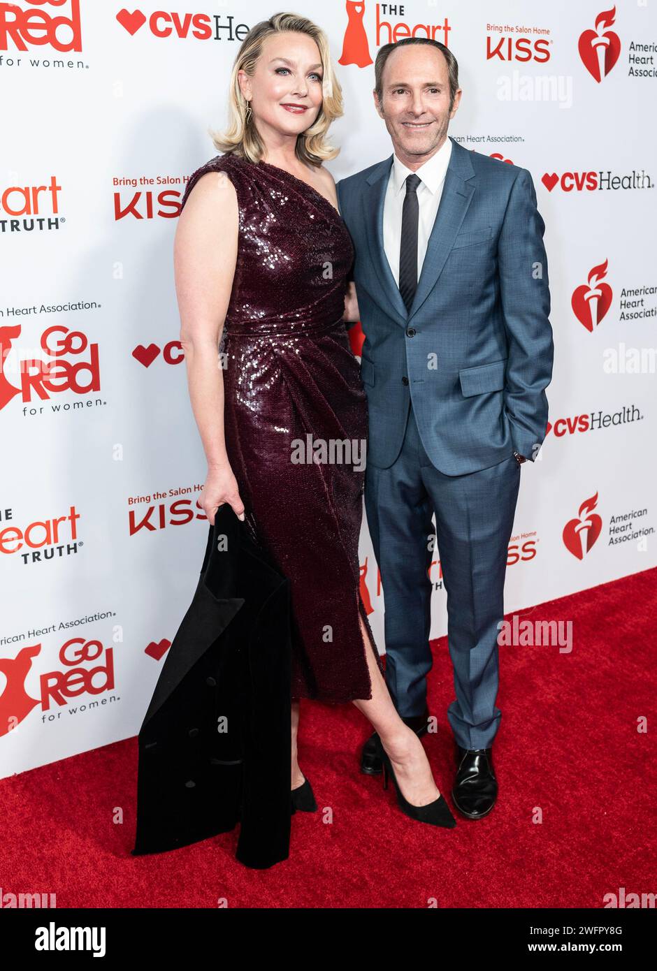 New York, USA. 31st Jan, 2024. Elizabeth Rohm wearing dress by Halston ...