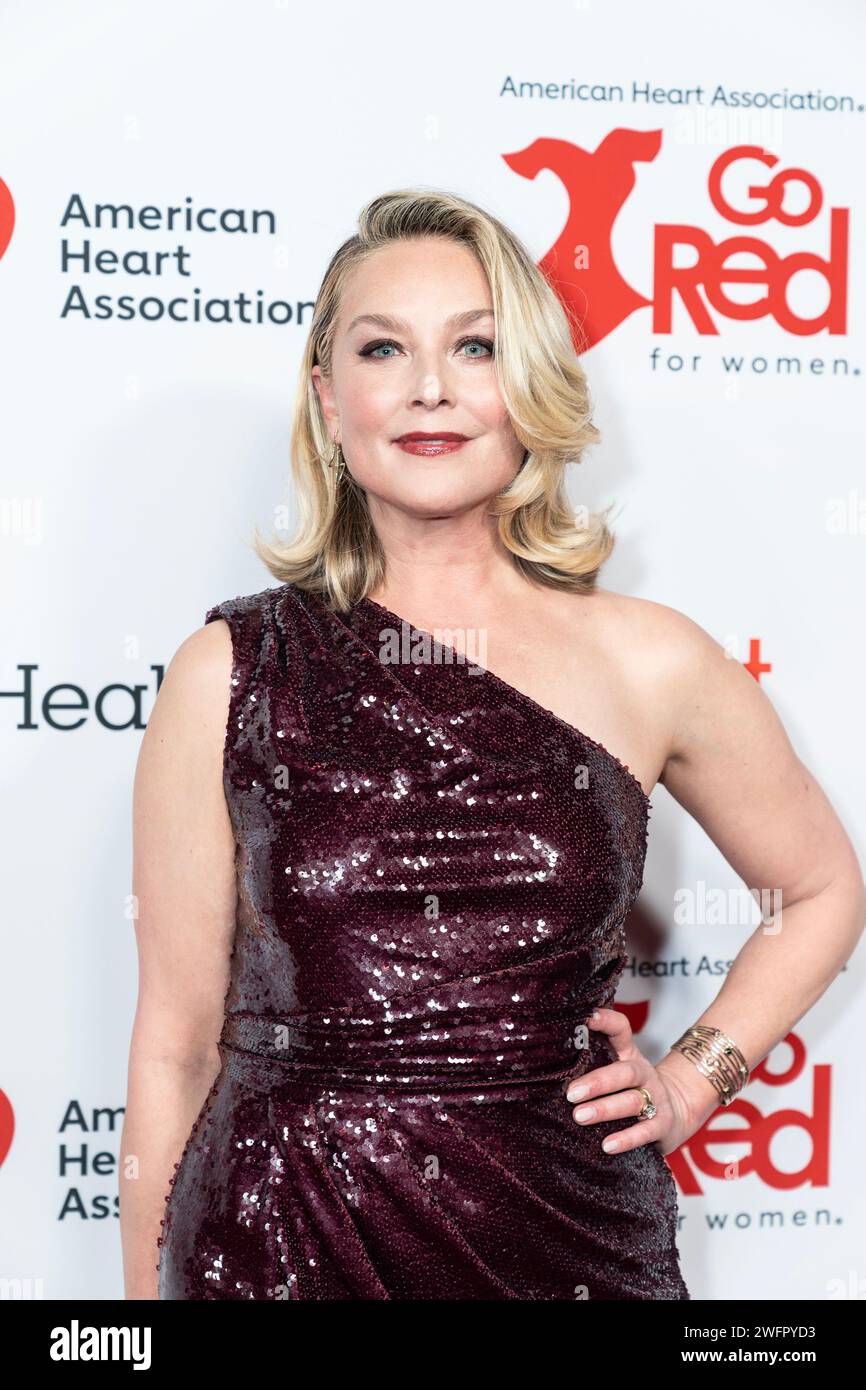 New York, USA. 31st Jan, 2024. Elizabeth Rohm wearing dress by Halston ...