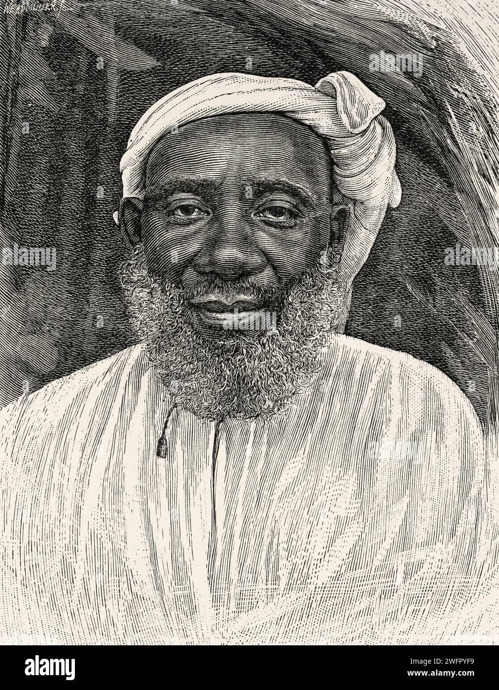 Portrait of Tippu Tib or Tip. Hamed bin Mohammed el Marjebi Swahili ...