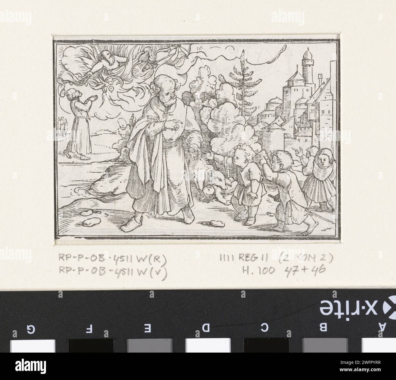 Punishment of the children who mock Elisa, Hans Holbein (II), 1538 ...