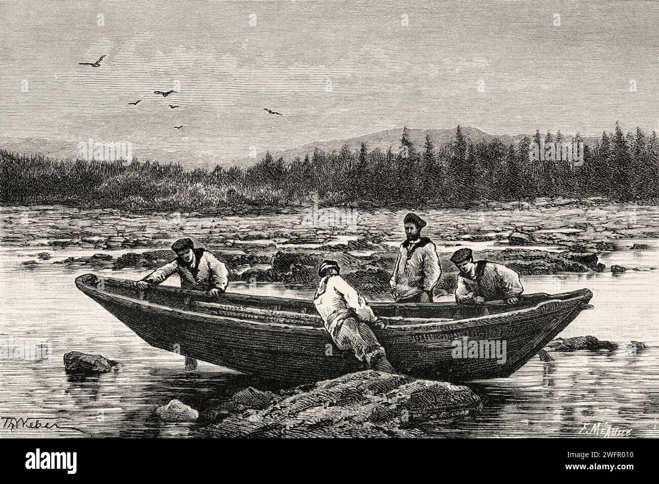 A boat used in the expedition, Newfoundland and Labrador, Canada ...