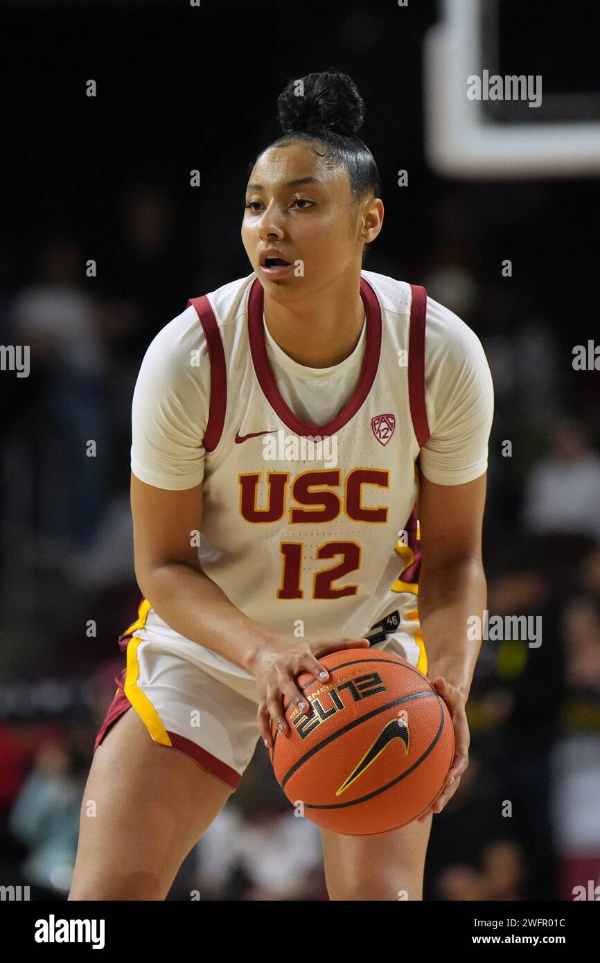 Southern California Trojans guard JuJu Watkins (12) against the ...