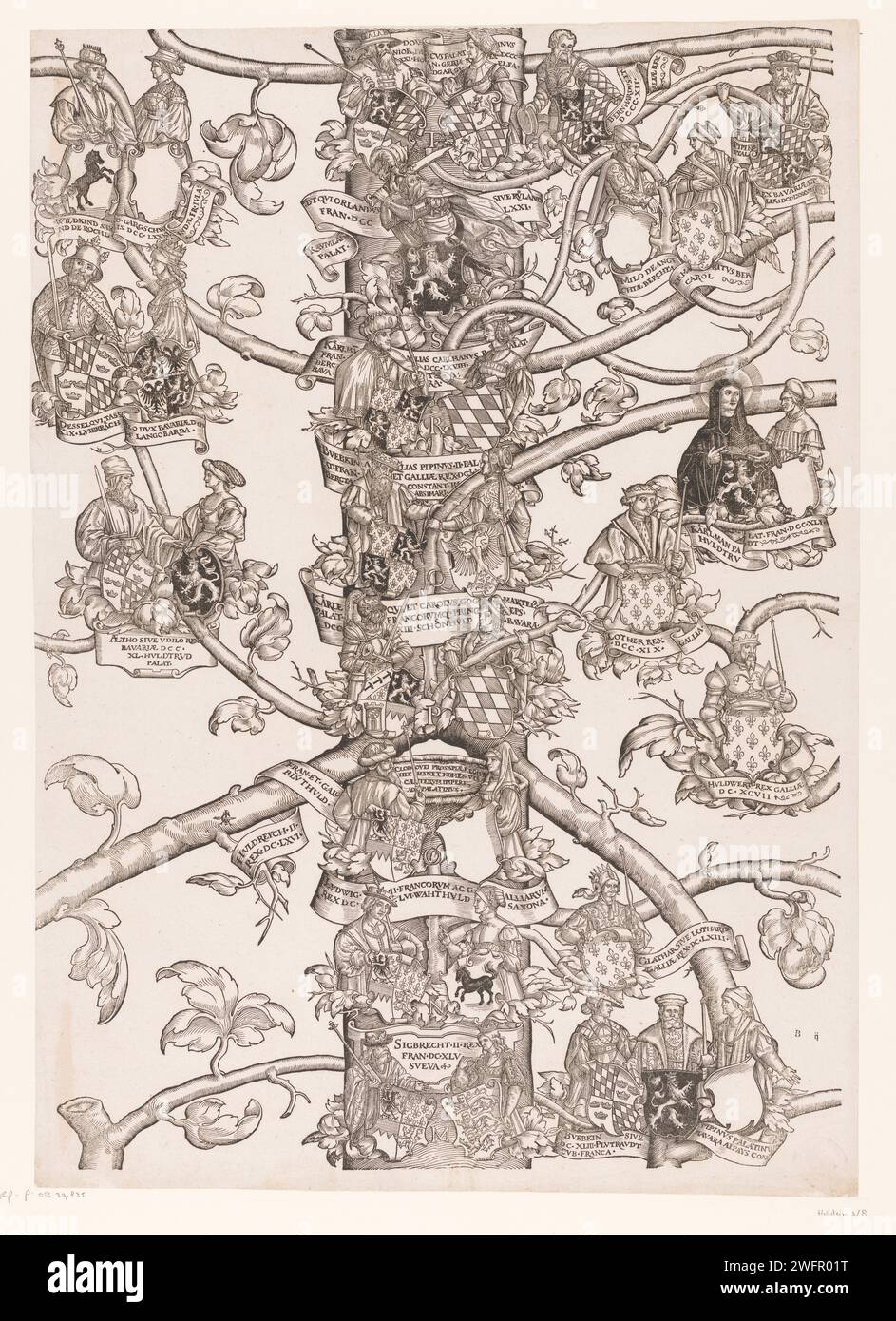 Family tree of Frederik and Ottheinrich van Palts -Neuburg (plate 8 ...