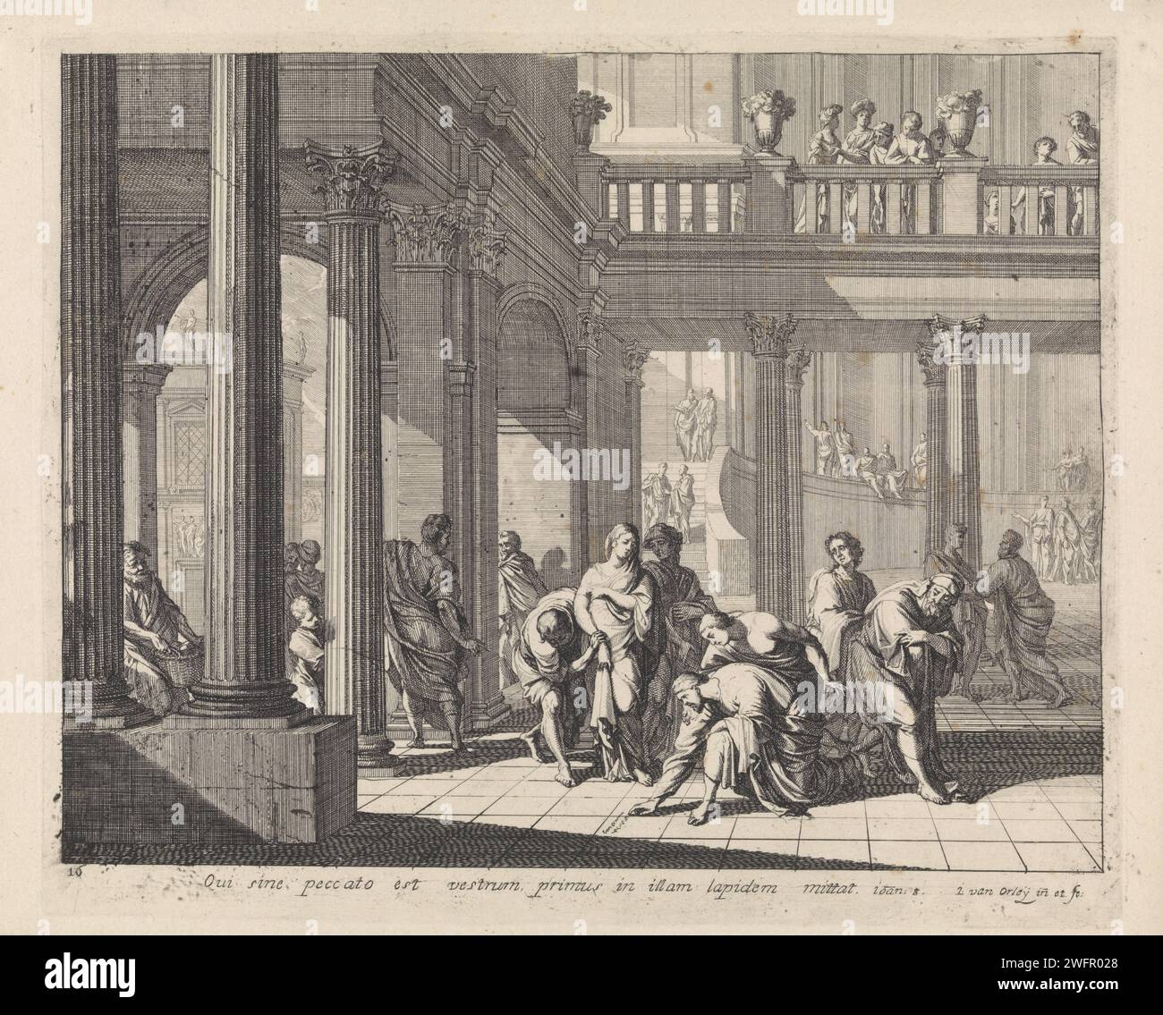 Christ and the adulterous woman, Jan van Orley, c. 1685 - Before 1700 ...