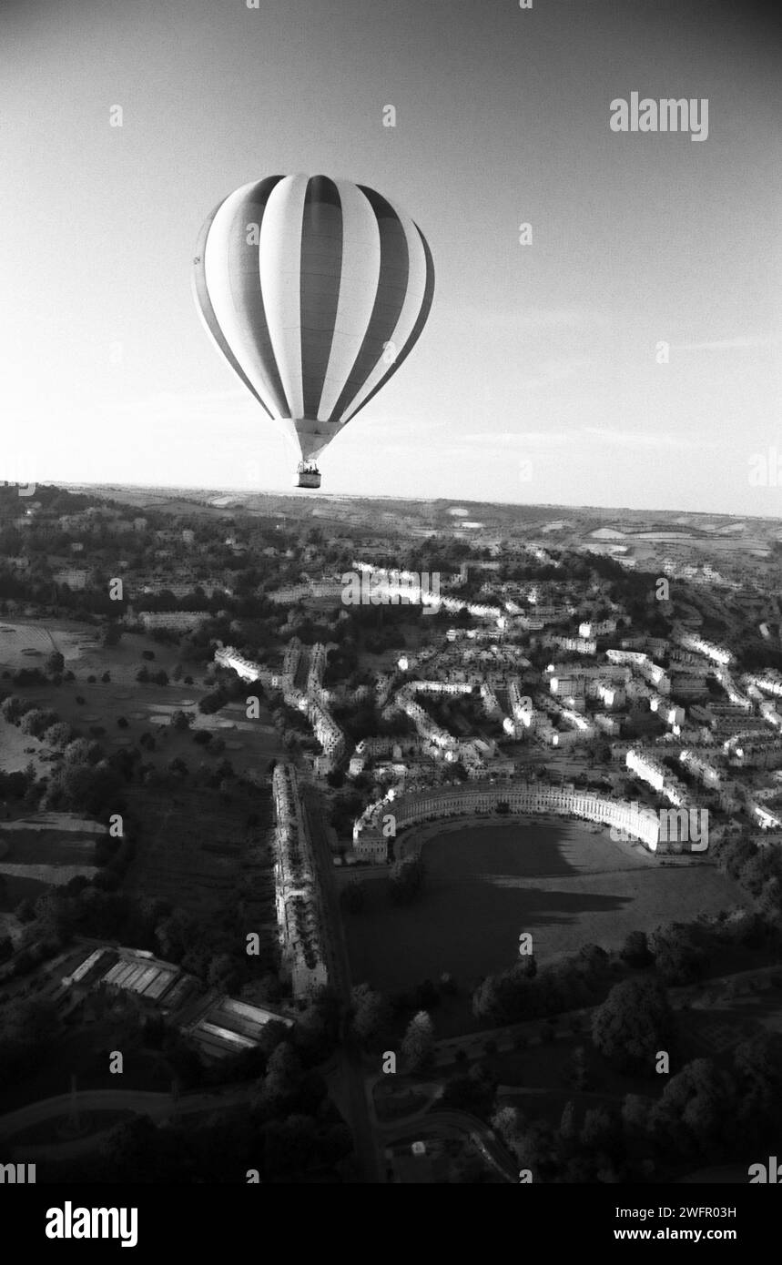 Hot air balloon over Bath, UK Stock Photo - Alamy